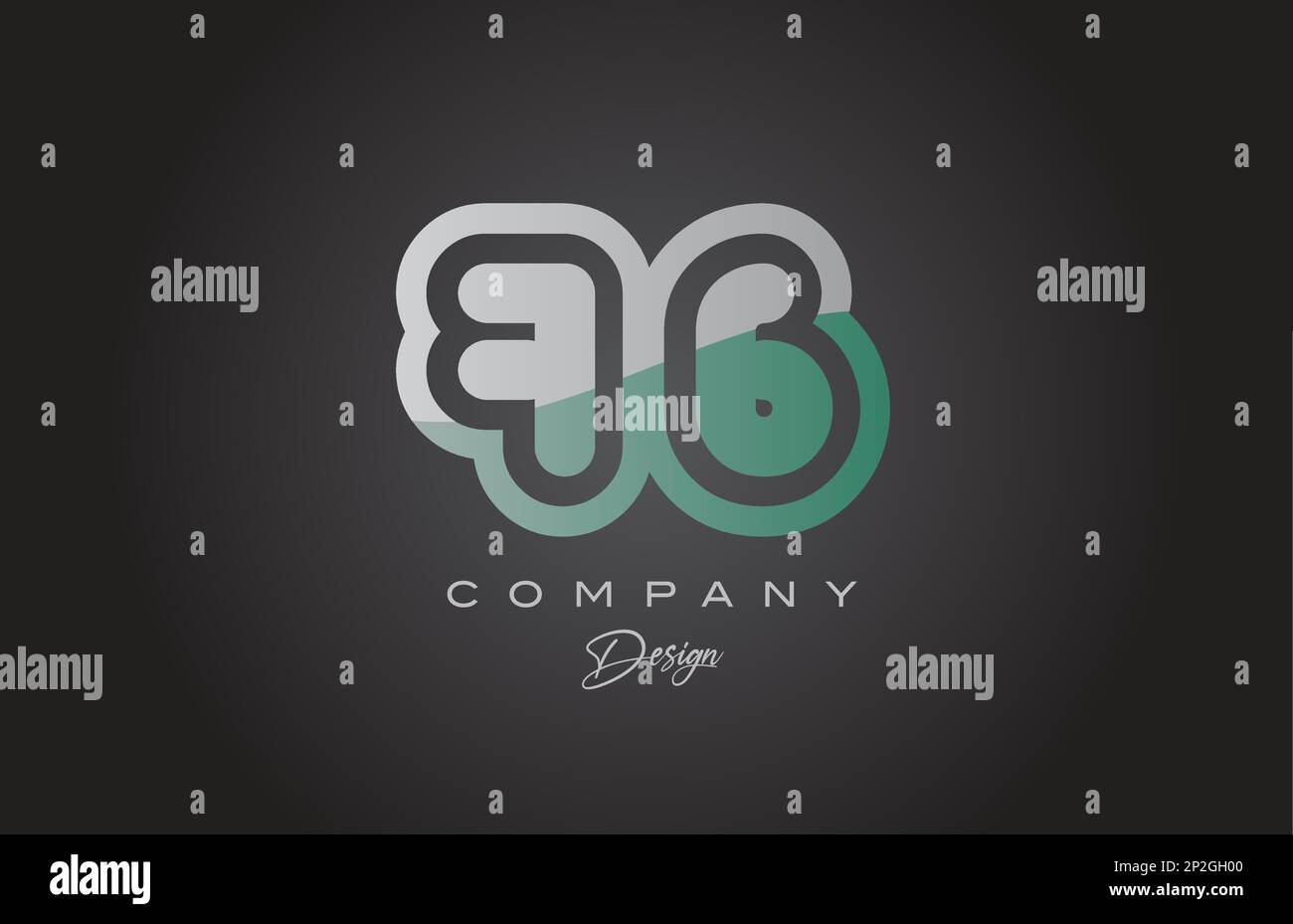 76 green grey number logo icon design. Creative template for business ...