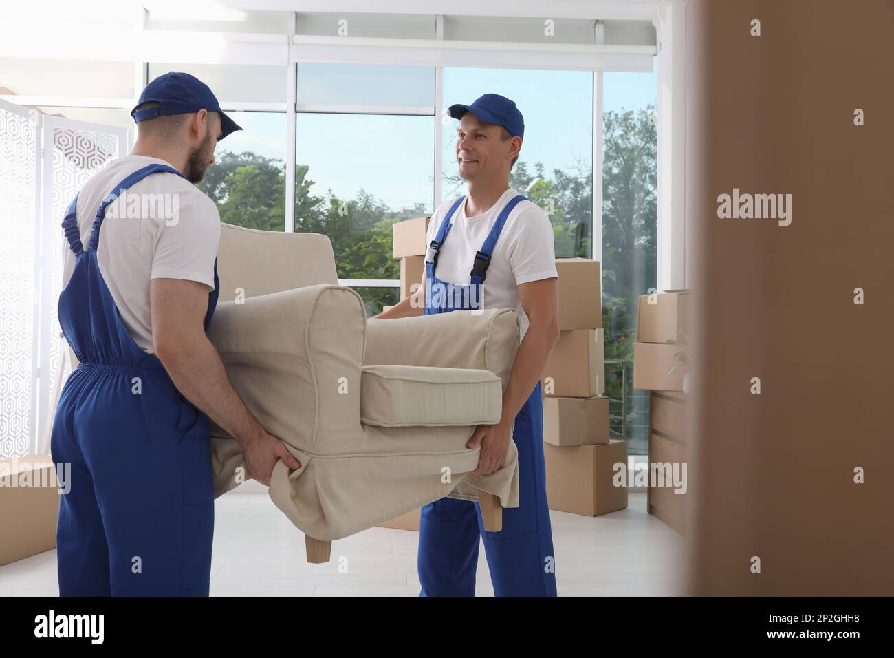 Armchair moving hi-res stock photography and images - Alamy