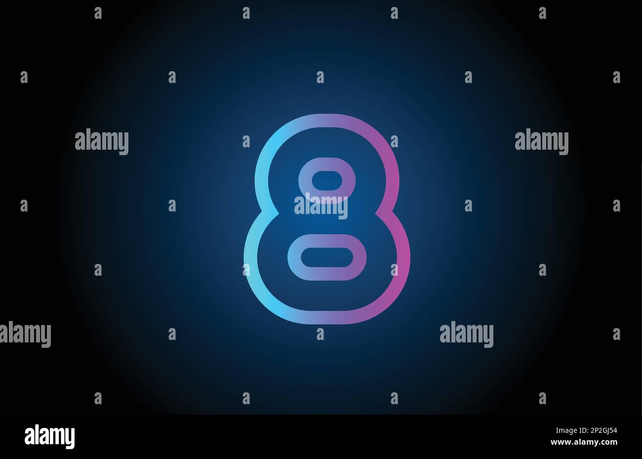pink line 8 number logo icon design. Creative template for company and ...