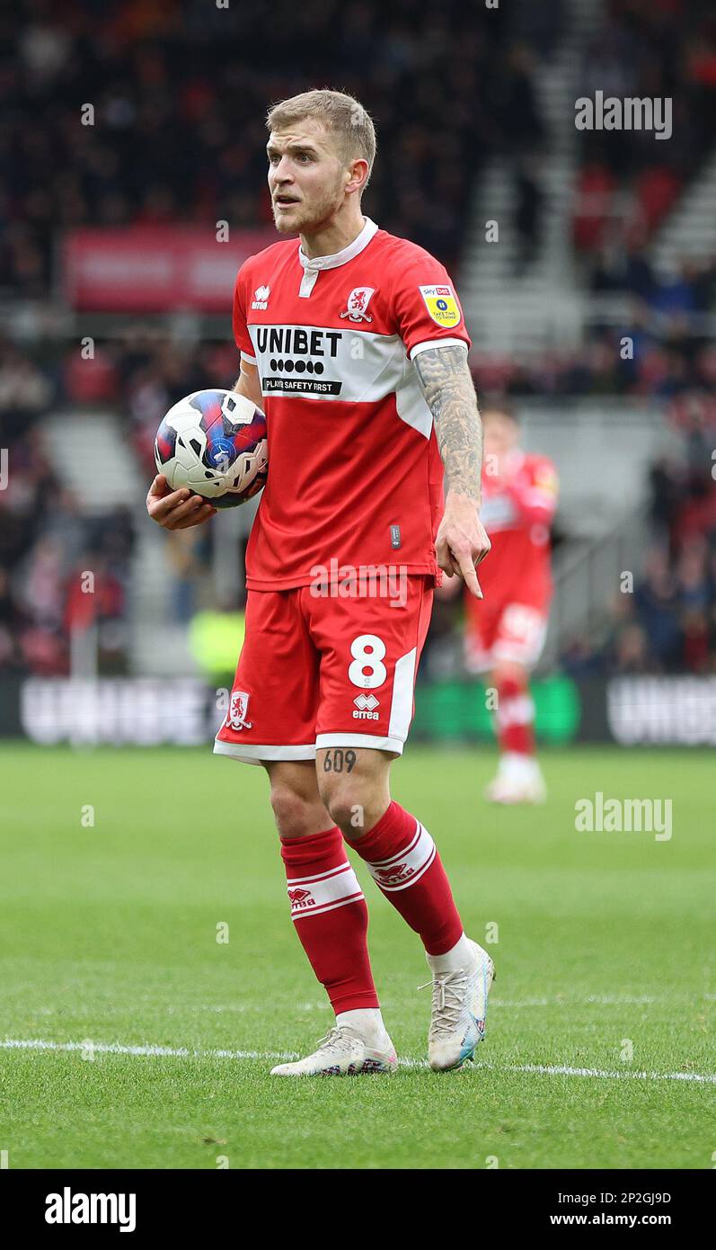 Middlesbrough, UK. 04th Mar, 2023. Riley McGree of Middlesbrough in ...
