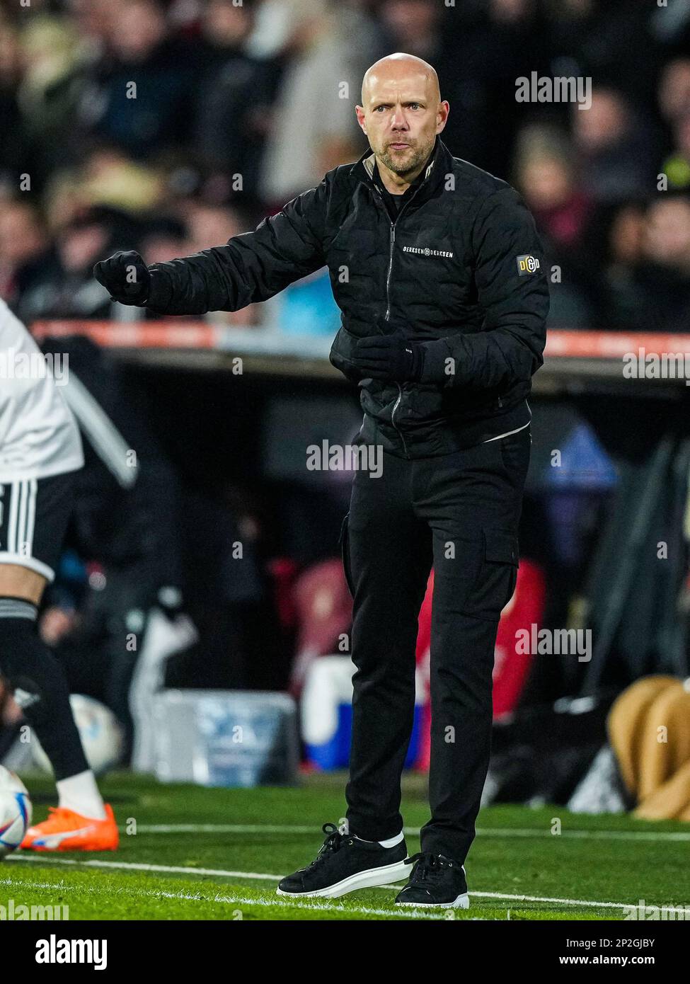 Rotterdam - FC Groningen coach Dennis van der Ree during the match ...