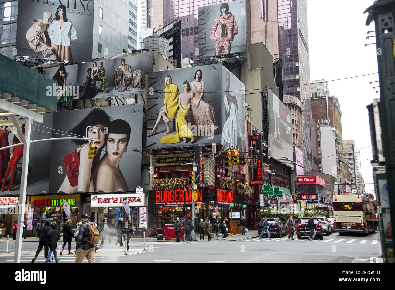 7th Avenue and 49th Street at the north end of the Times Square neighborhood in the theater ...