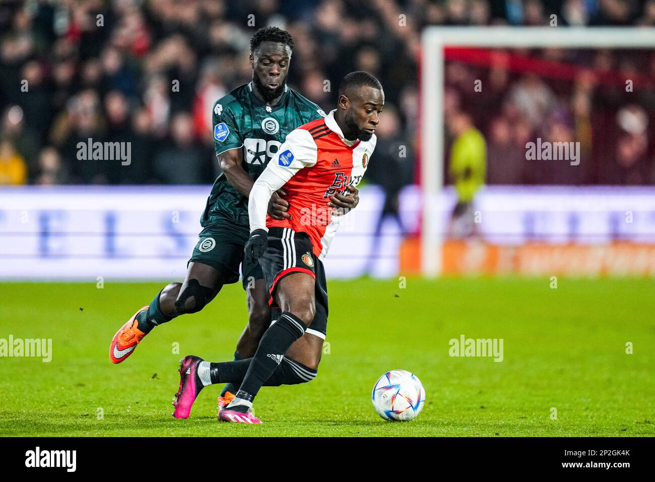 Rotterdam - Elvis Manu of FC Groningen, Lutsharel Geertruida of ...