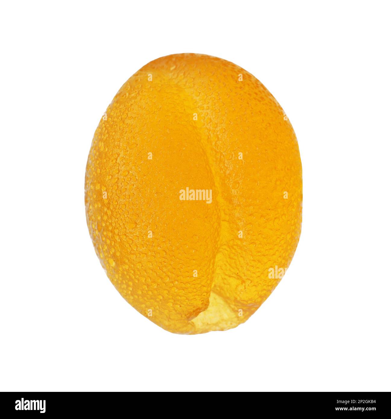 Delicious yellow gummy candy isolated on white Stock Photo - Alamy