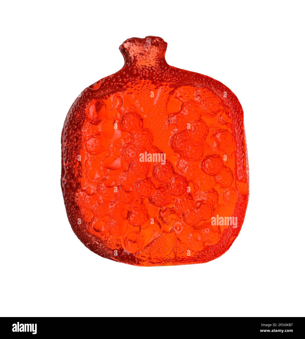 Delicious gummy pomegranate candy isolated on white Stock Photo - Alamy