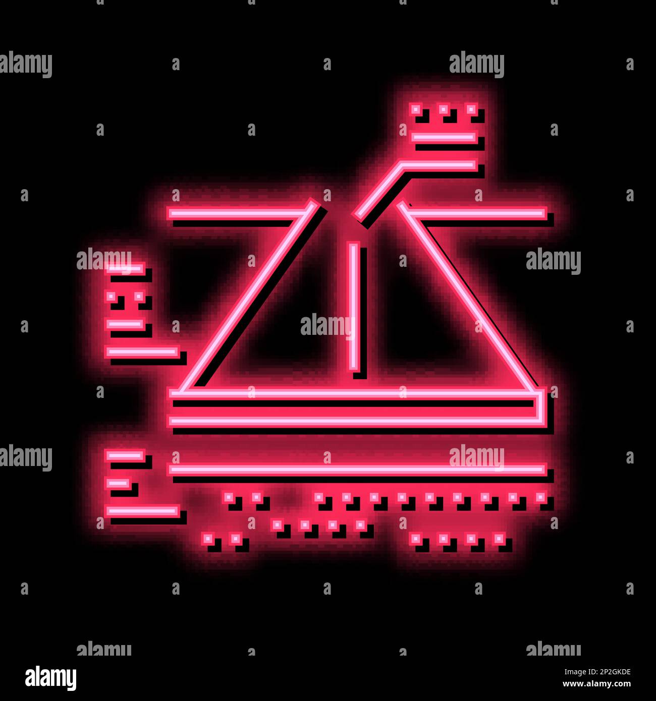 constructed road layers neon glow icon illustration Stock Vector Image ...