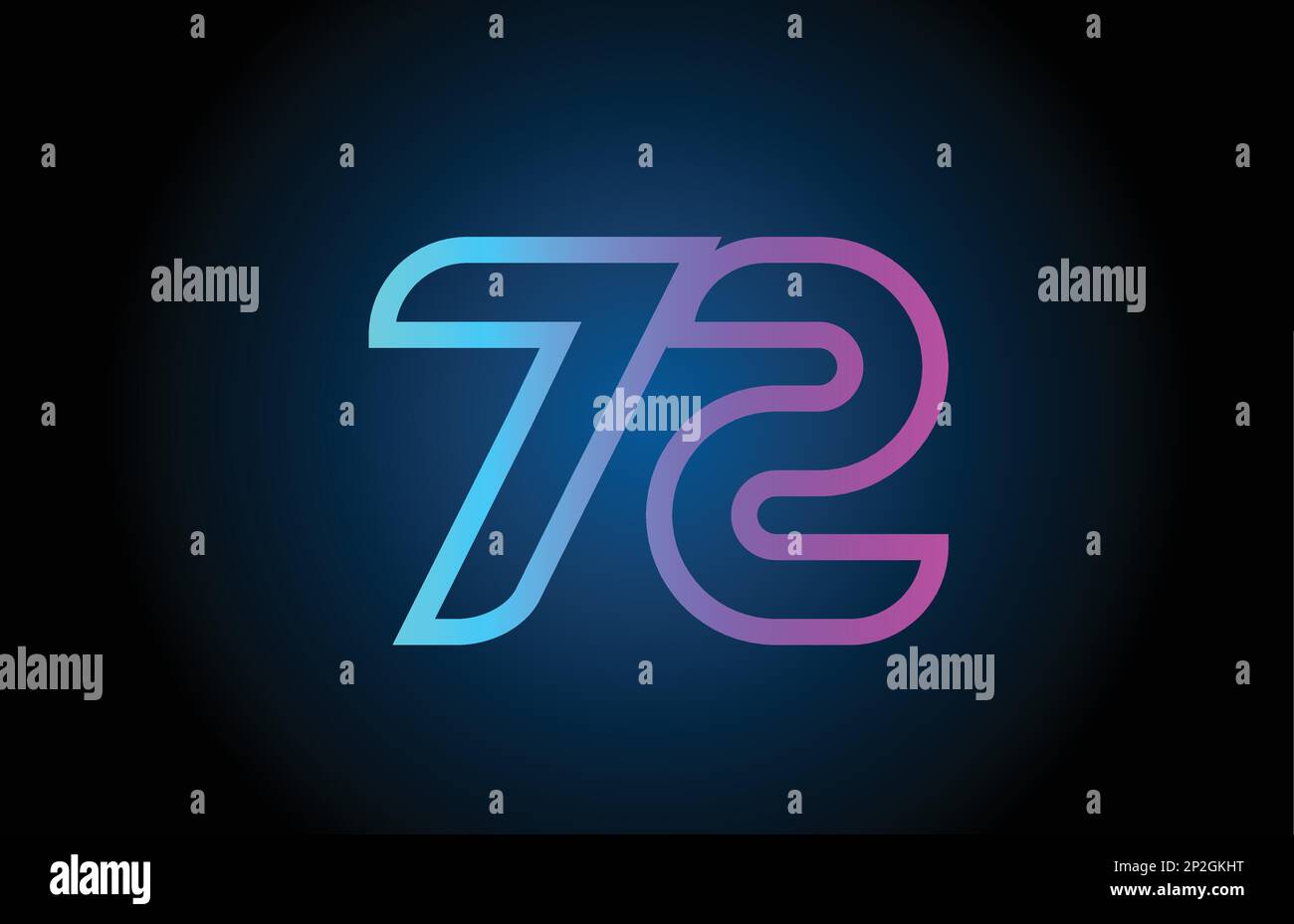 pink line 72 number logo icon design. Creative template for company and ...