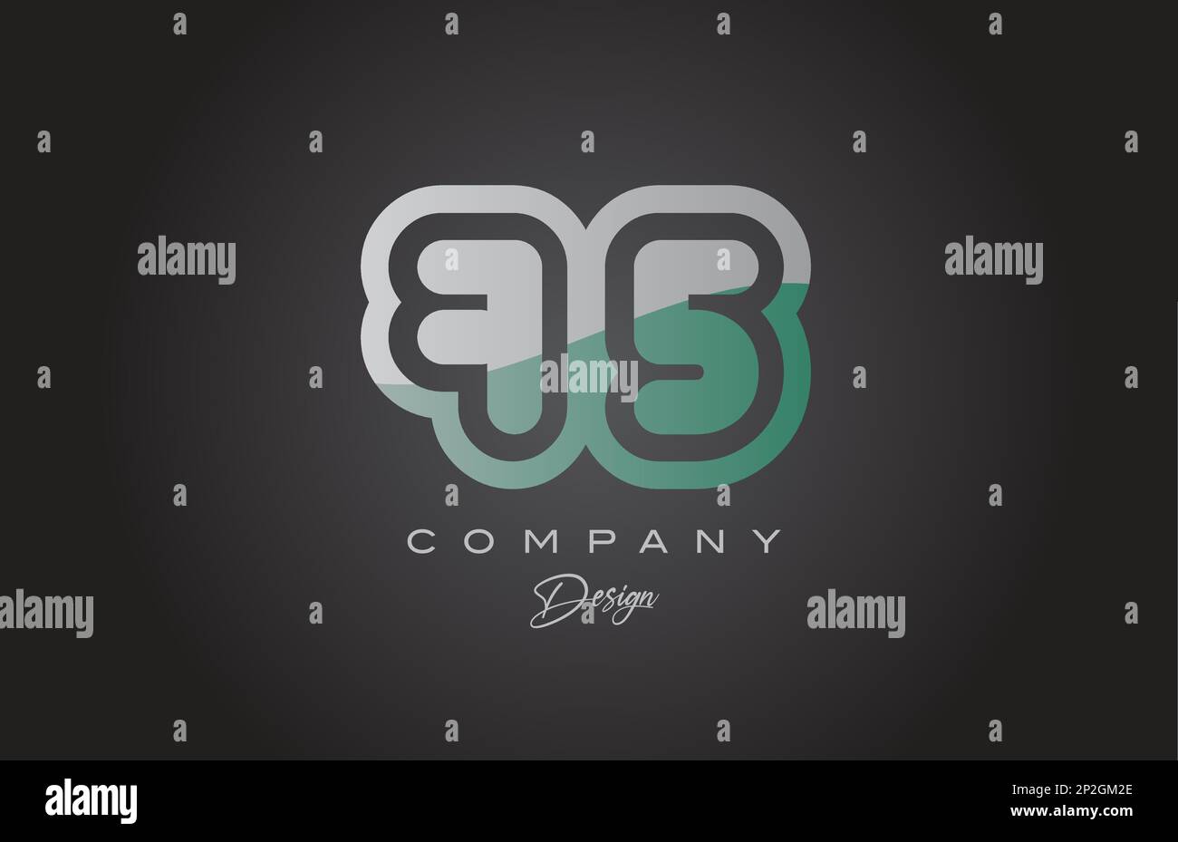 75 green grey number logo icon design. Creative template for business ...