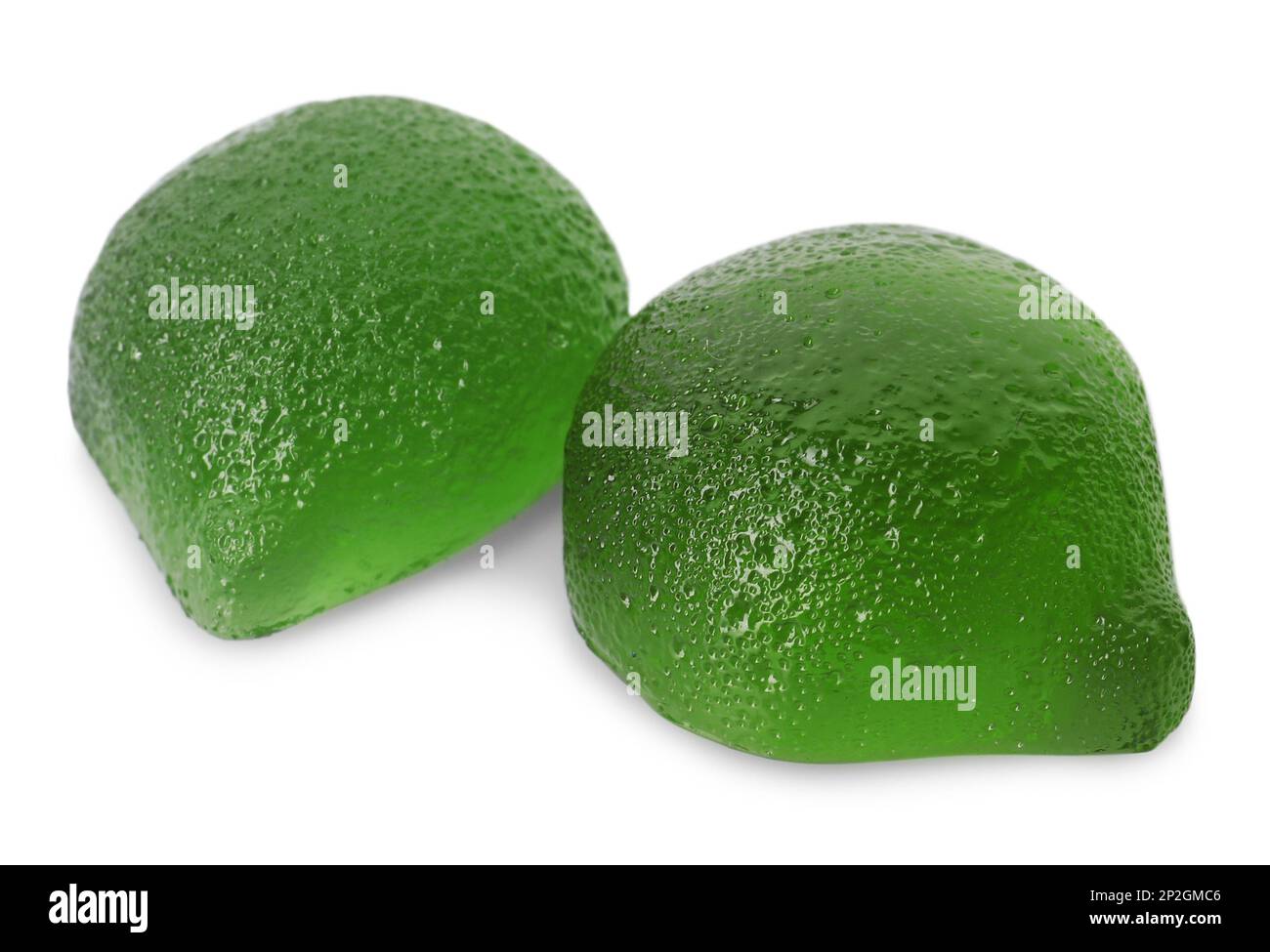 Delicious gummy lime candies on white background Stock Photo - Alamy