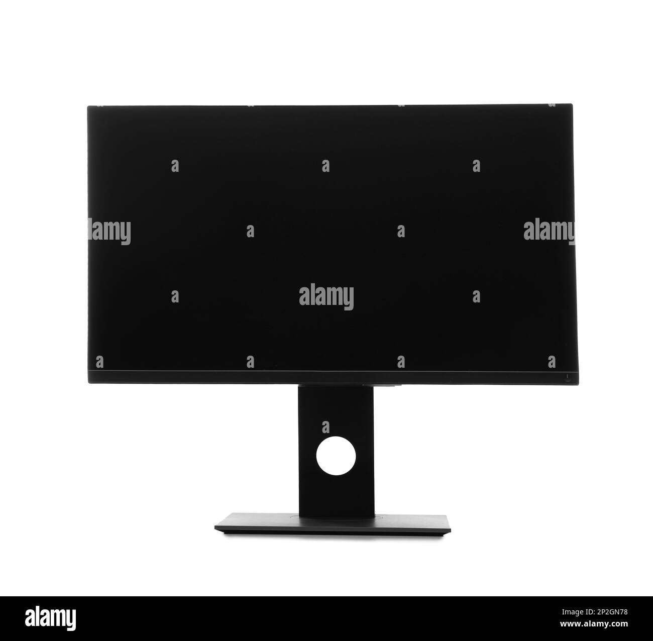 Modern computer monitor with blank screen isolated on white Stock Photo ...