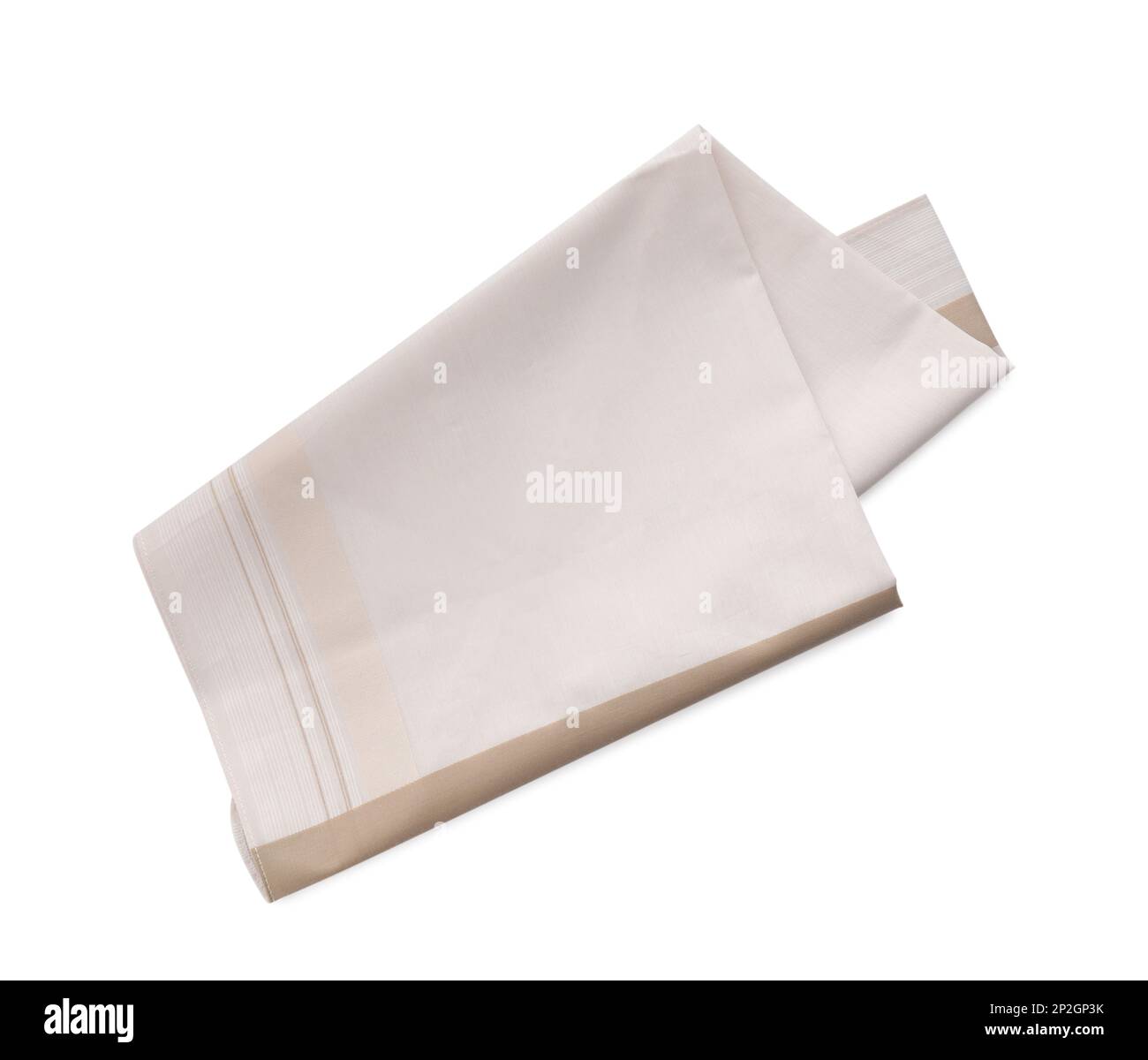 Stylish handkerchief isolated on white, top view Stock Photo - Alamy