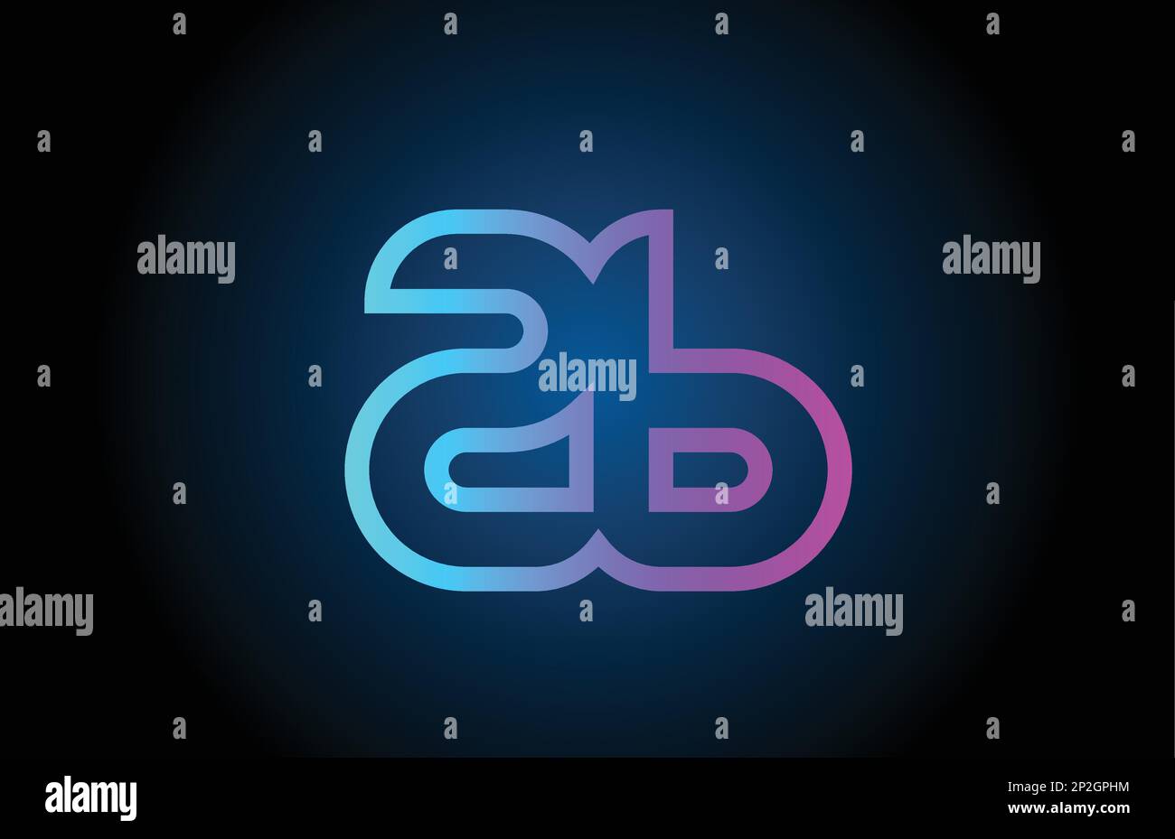 pink line 26 number logo icon design. Creative template for company and ...