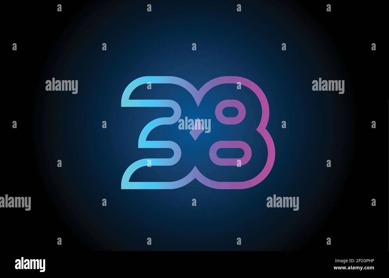 pink line 38 number logo icon design. Creative template for company and ...