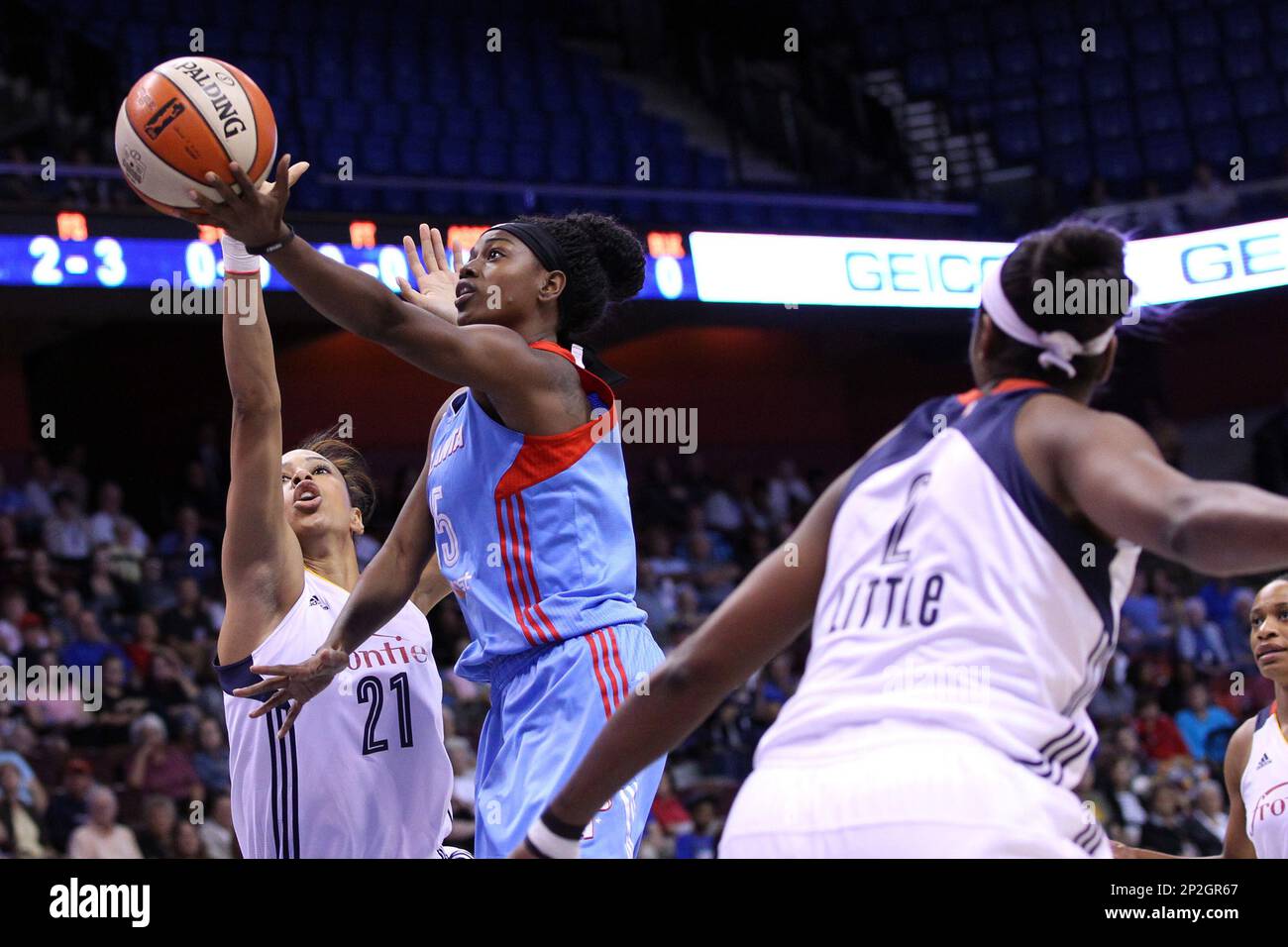 August 23, 2015; Uncasville, CT, USA; Atlanta Dream guard Tiffany Hayes ...