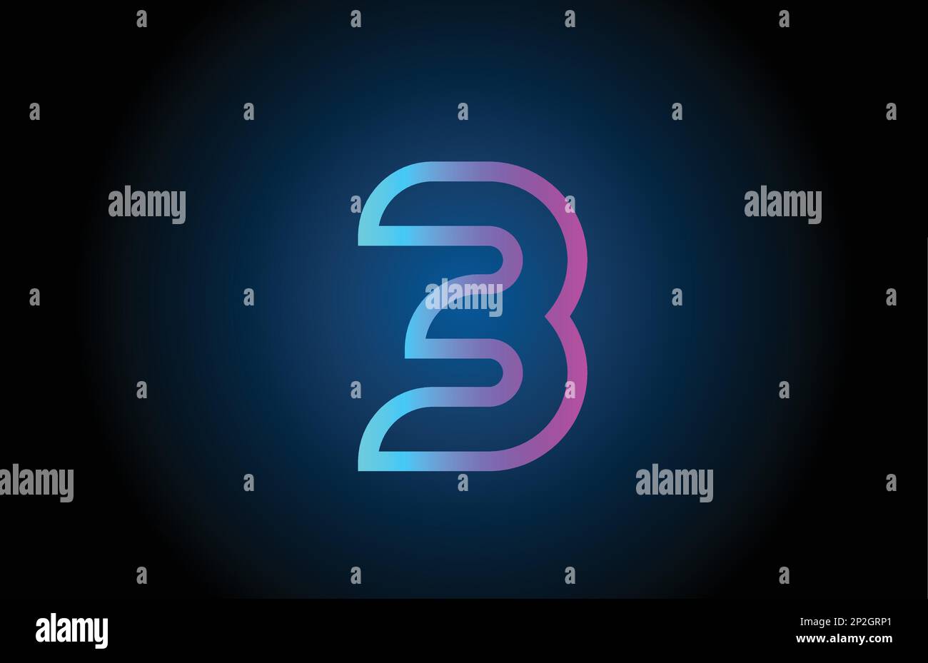 pink line 3 number logo icon design. Creative template for company and ...