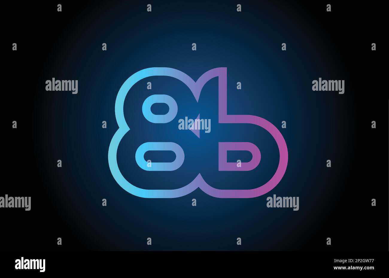 pink line 86 number logo icon design. Creative template for company and ...