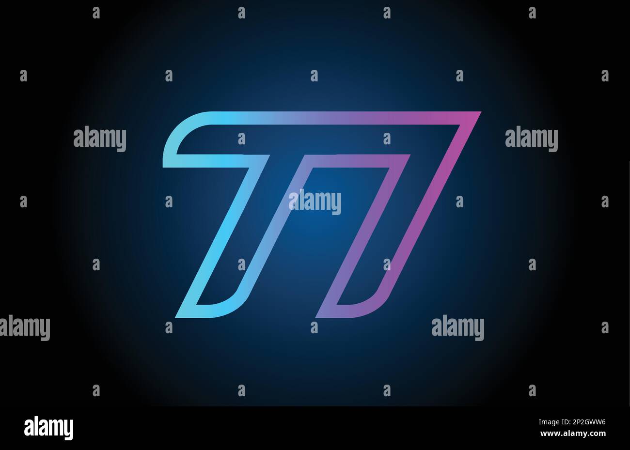 pink line 77 number logo icon design. Creative template for company and ...