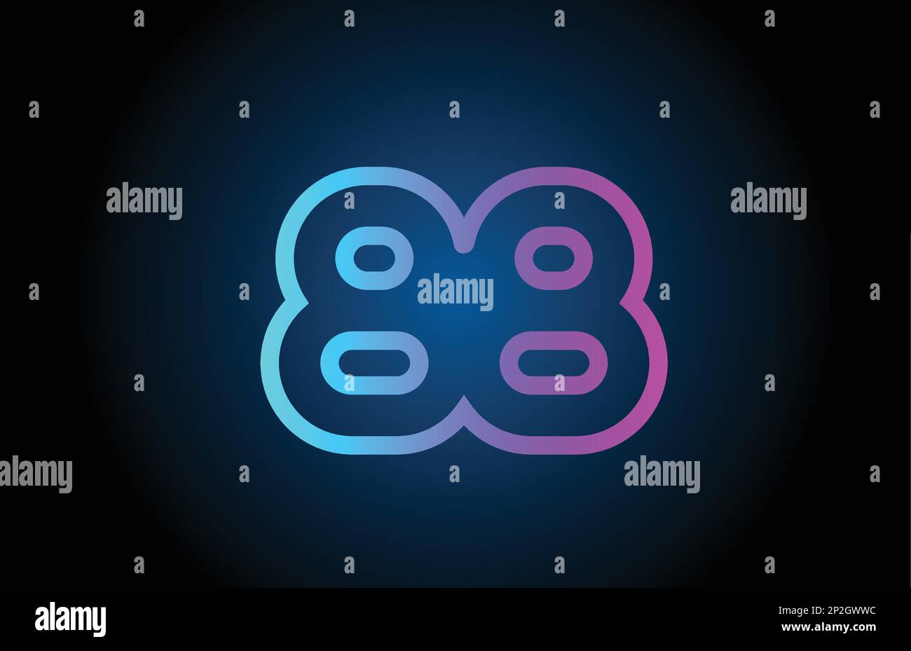 pink line 88 number logo icon design. Creative template for company and ...