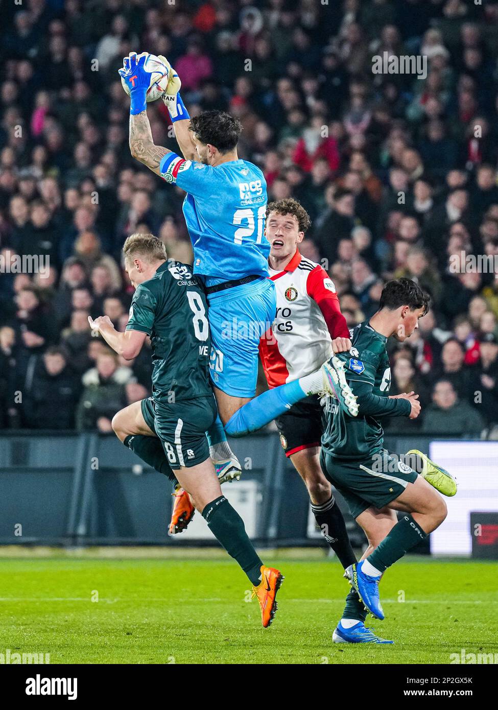 Rotterdam - FC Groningen keeper Michael Verrips during the match ...