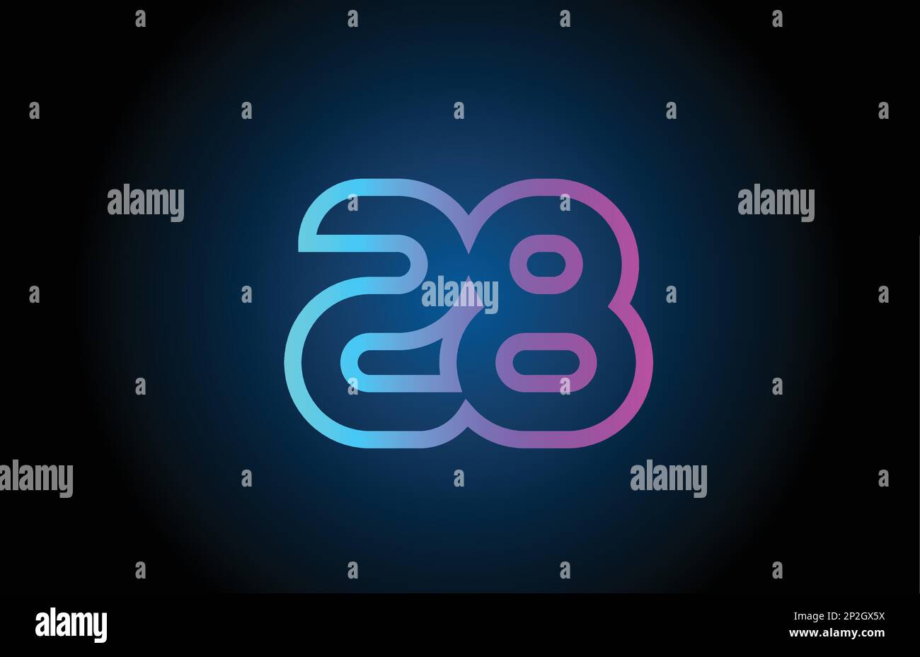 pink line 28 number logo icon design. Creative template for company and ...