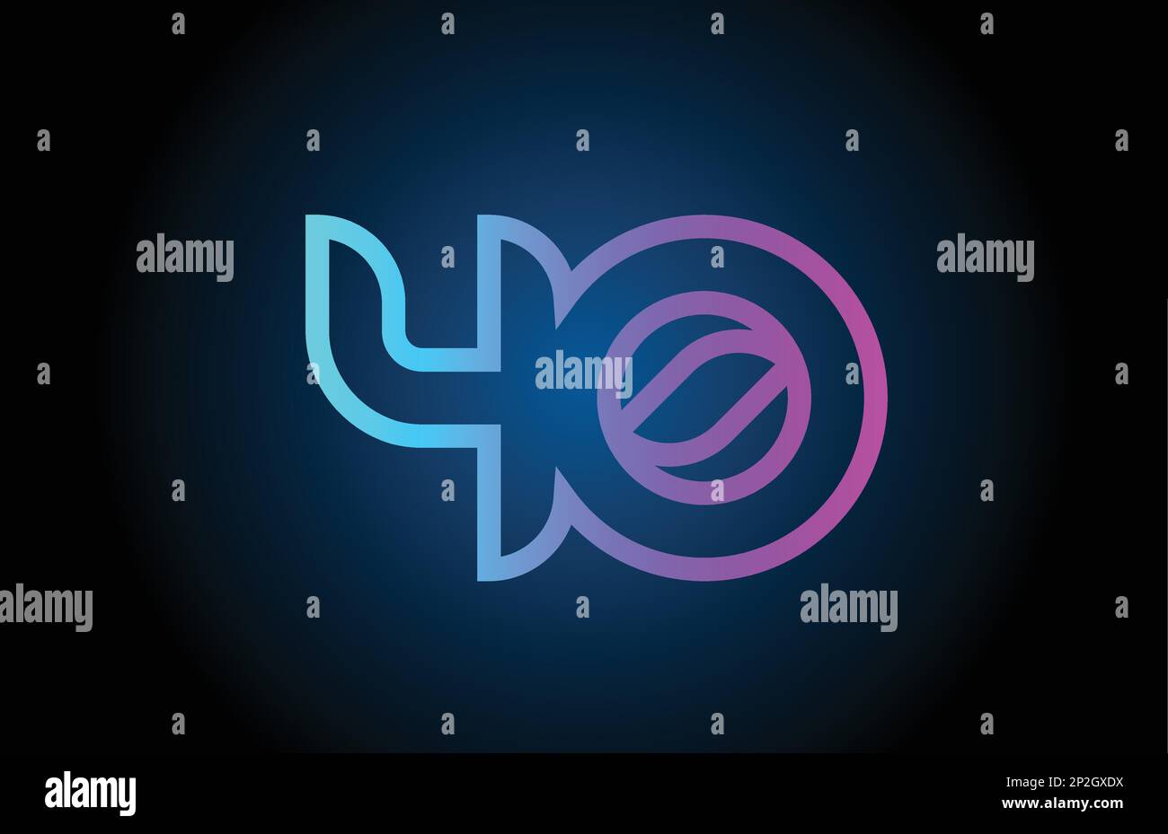 pink line 40 number logo icon design. Creative template for company and ...