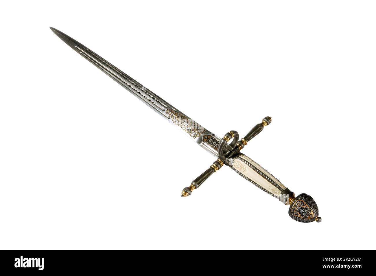 Smart dagger of the medieval soldier. It was used for hunting Stock ...