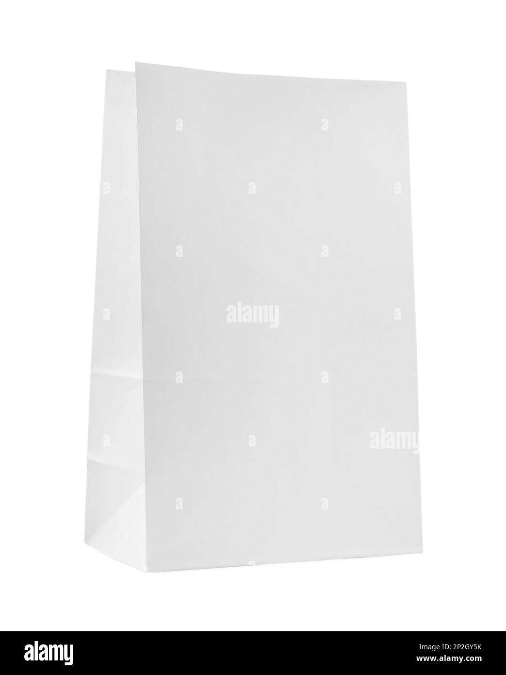New open paper bag isolated on white Stock Photo - Alamy
