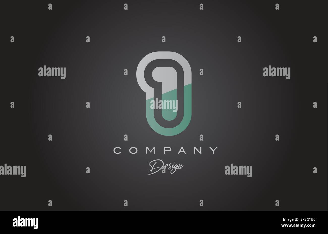 1 green grey number logo icon design. Creative template for business ...