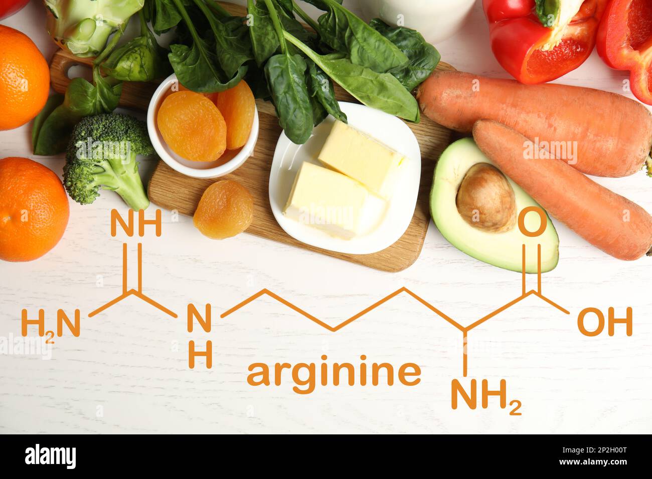 Different natural food on white wooden table, flat lay. Sources of ...