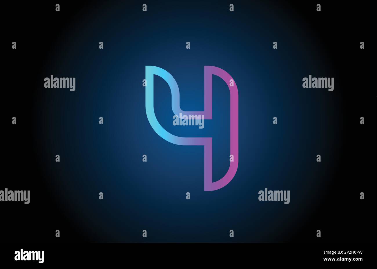 pink line 4 number logo icon design. Creative template for company and ...