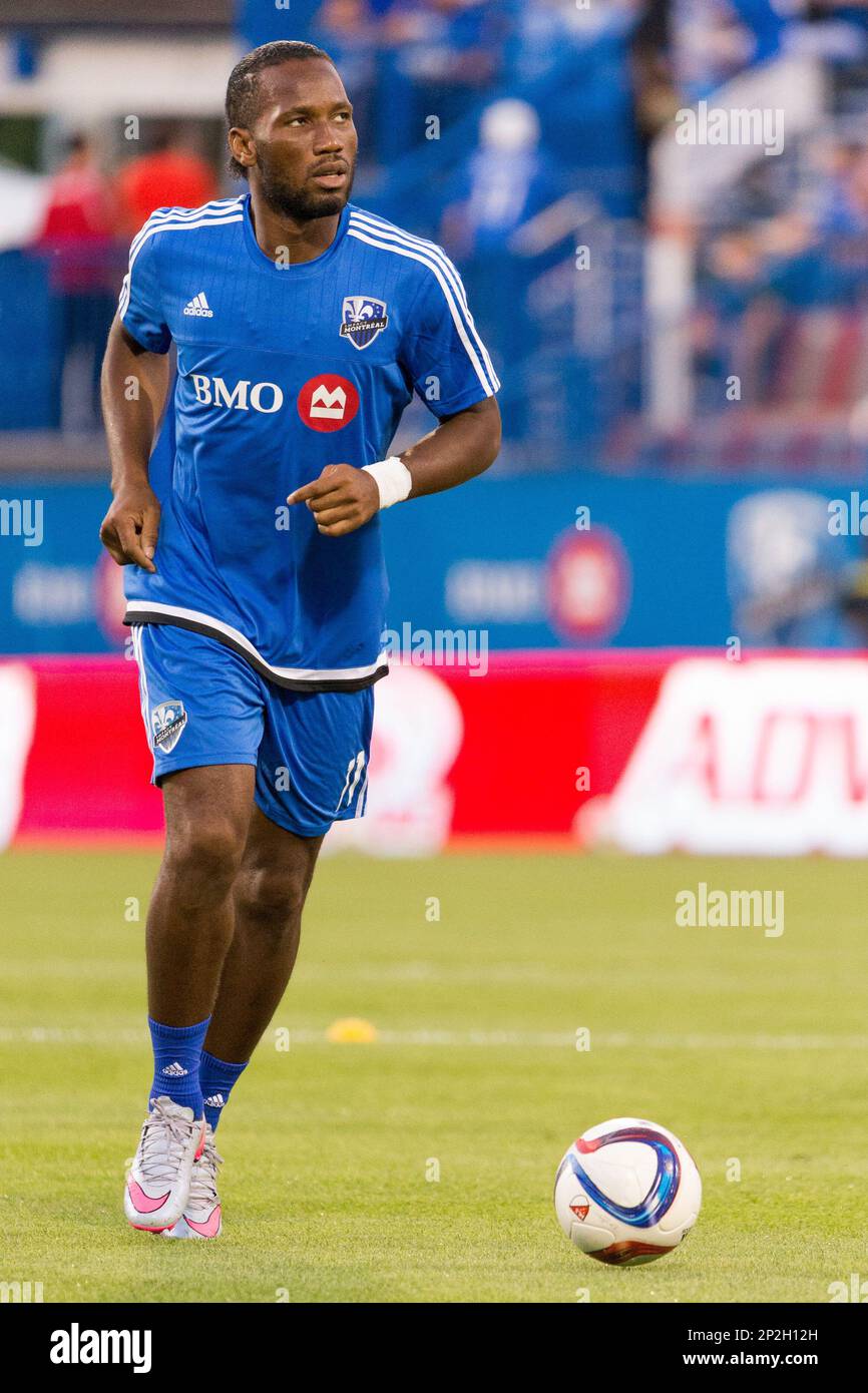 AUG 22, 2015 : Montreal Impact forward Didier Drogba #11 warms up prior ...