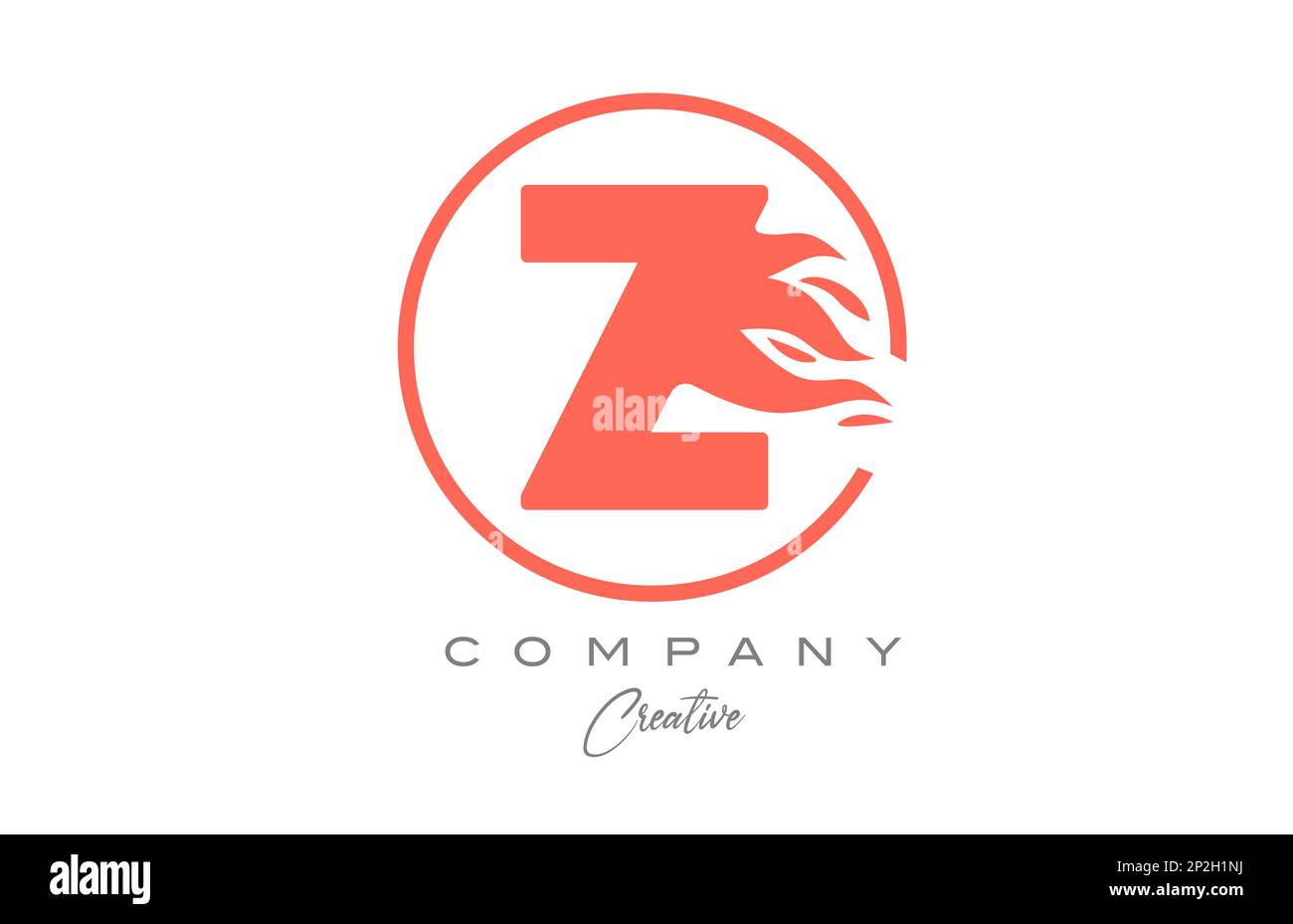 orange Z alphabet letter icon for corporate with flames. Fire design ...