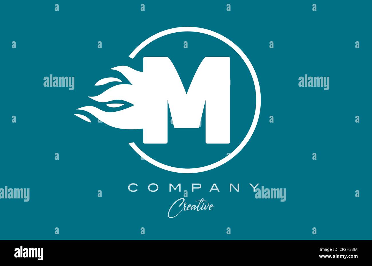 M fire logo Stock Vector Images - Alamy