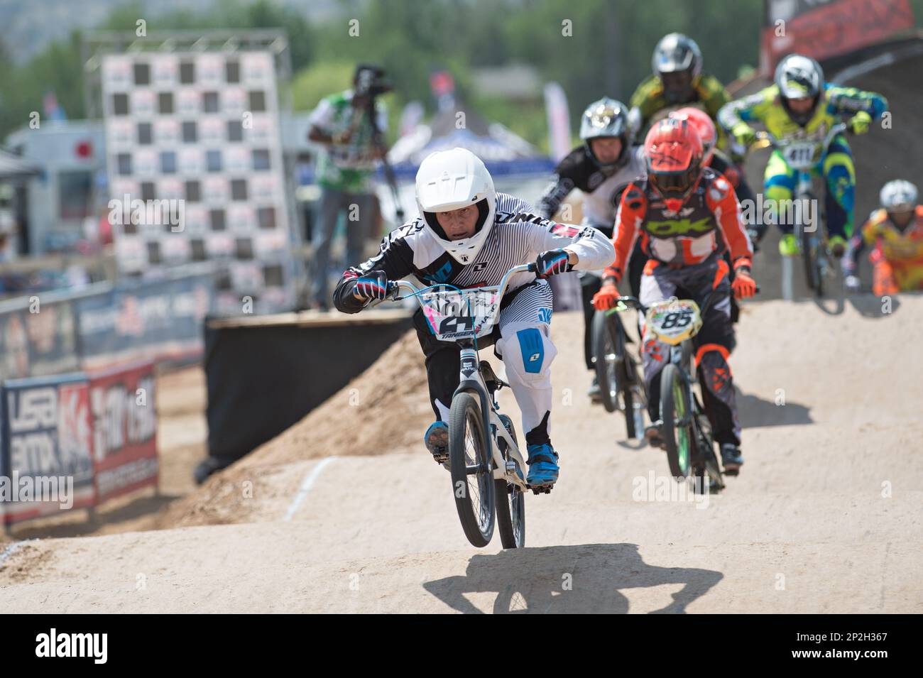 Aug 22, 2015: Factory Haro's Corben Sharrah (24) extends his lead over ...