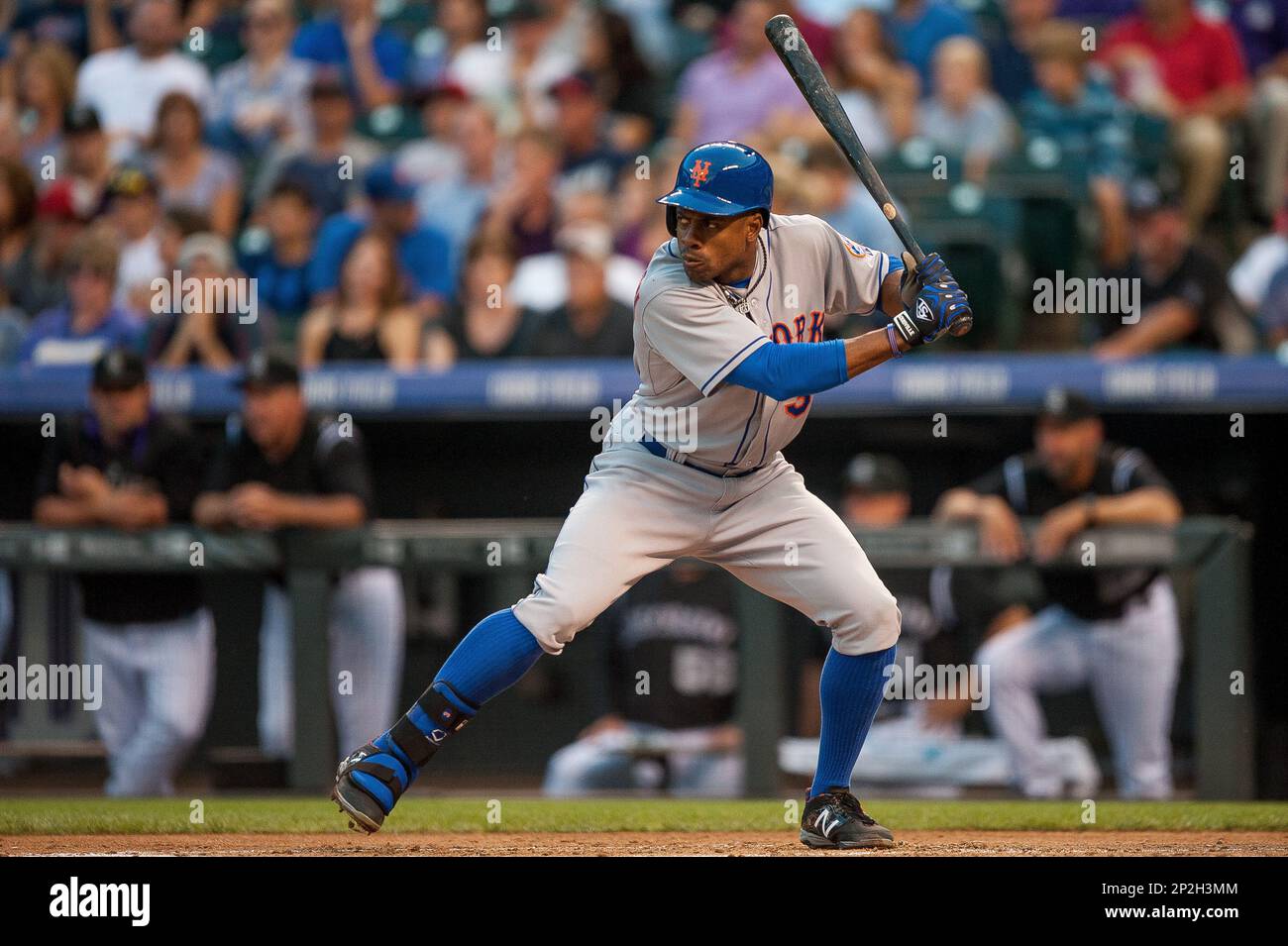 21 AUGUST 2015: New York Mets right fielder Curtis Granderson (3) bats ...