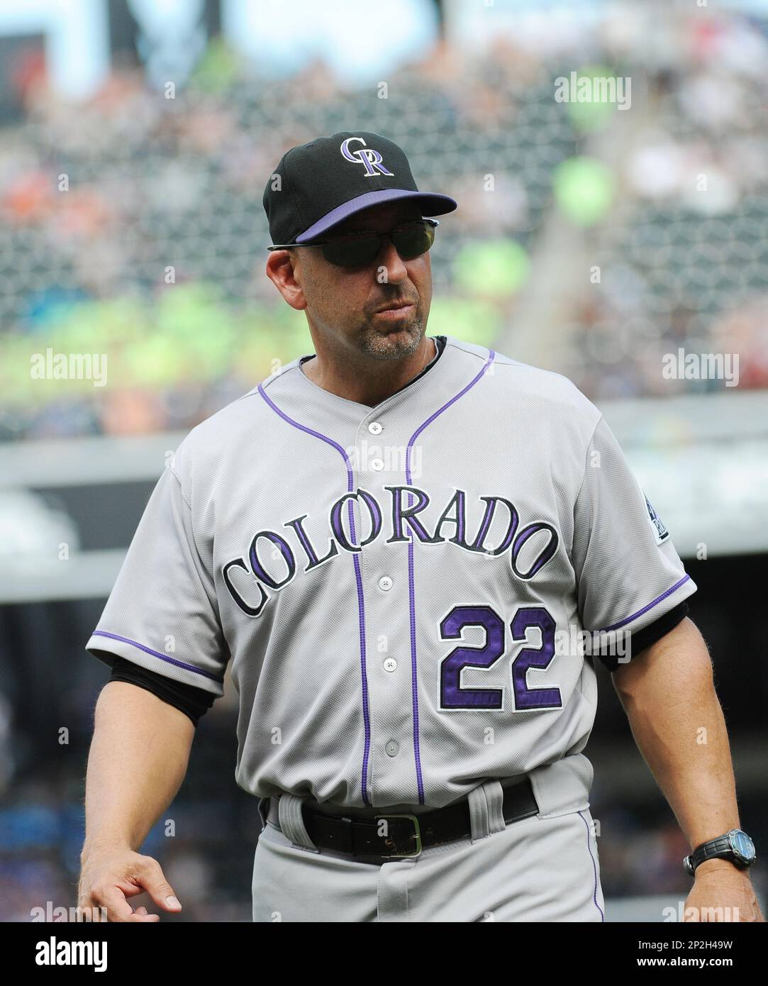 Colorado Rockies manager Walt Weiss (22) during game against the New ...