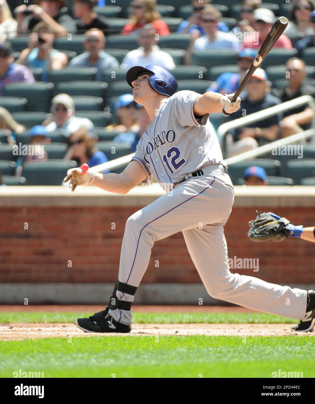 Colorado Rockies infielder Matt McBride (12) during game against the ...