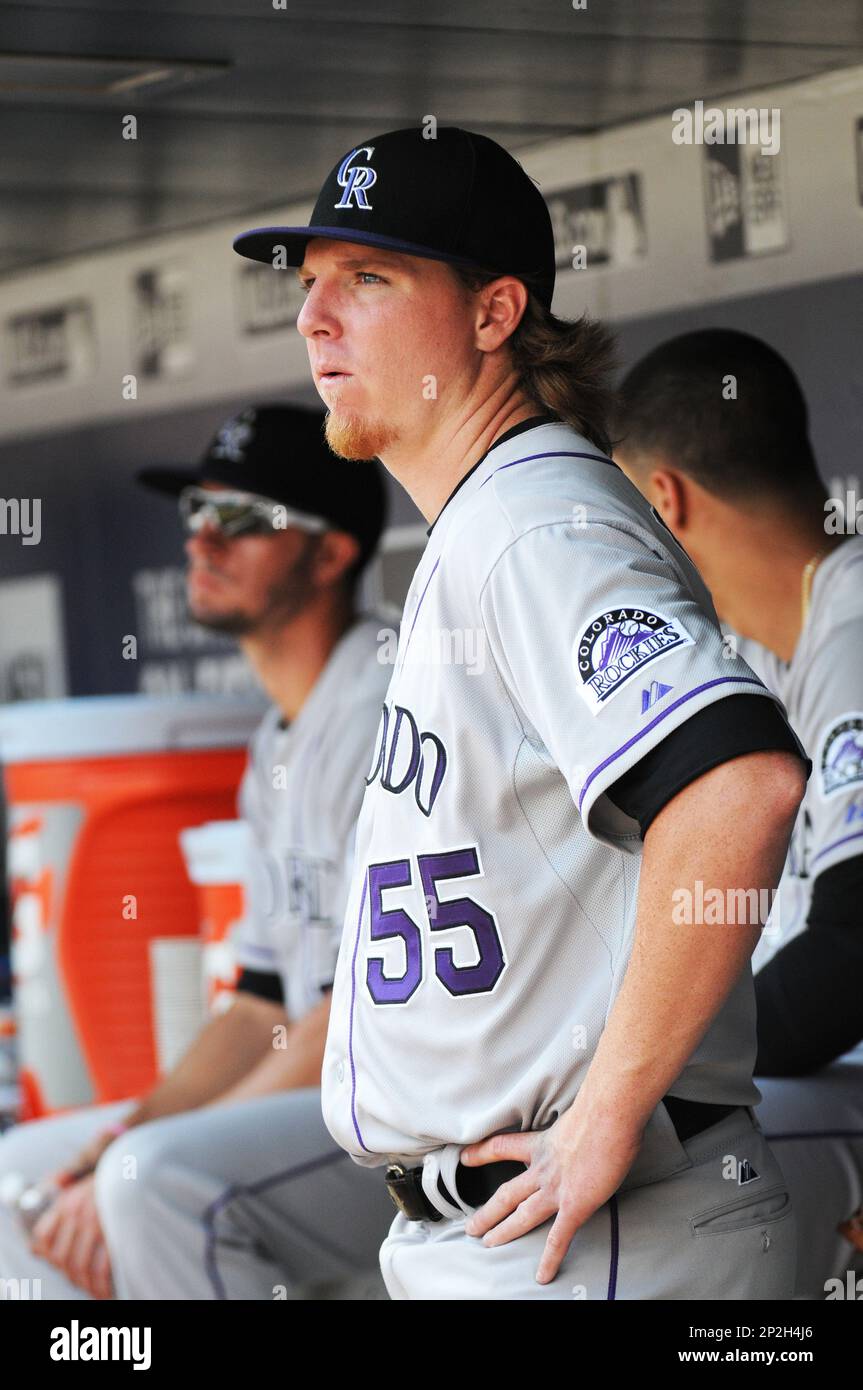 Colorado Rockies pitcher Jon Gray (55) during game against the New York ...