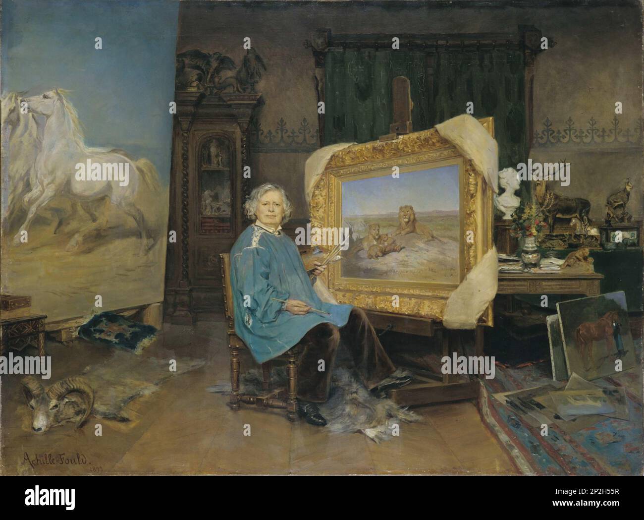 Rosa Bonheur in her studio, 1893. Found in the collection of the Musée ...