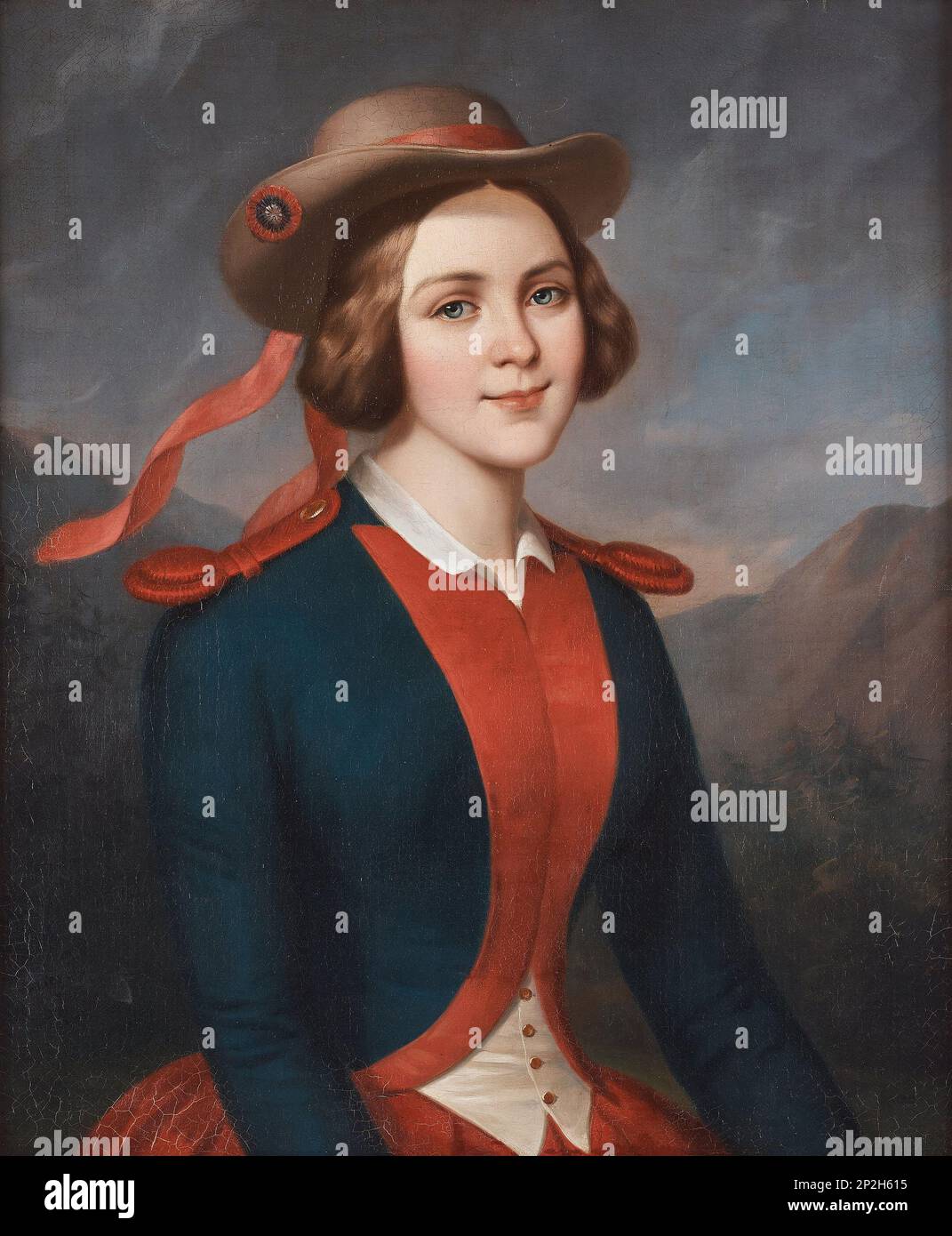 Portrait of the Soprano Jenny Lind (1820-1887) as Marie in the opera ...