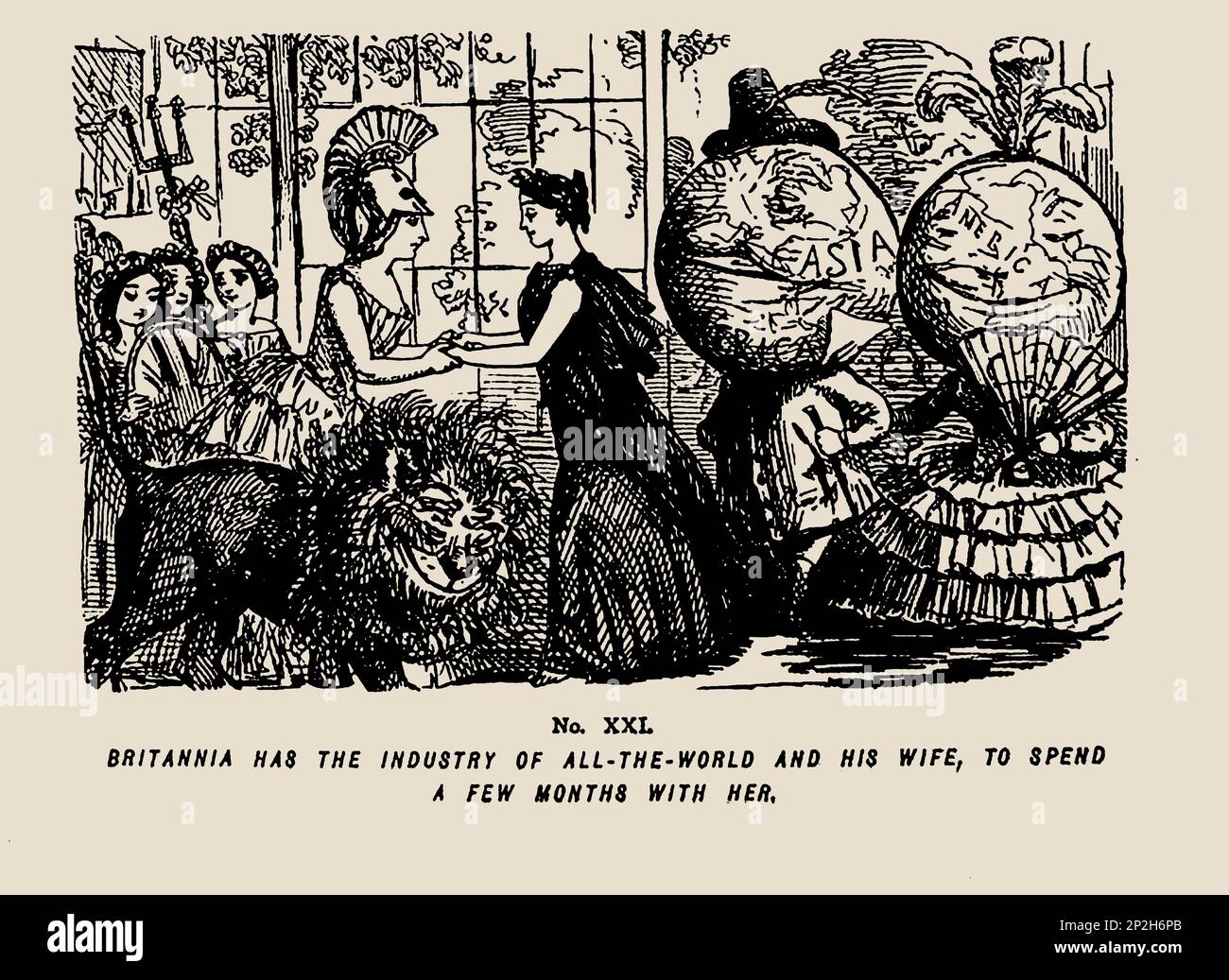 Sketch from Punch Memorials of the Great Exhibition 1851, 1851. Private ...