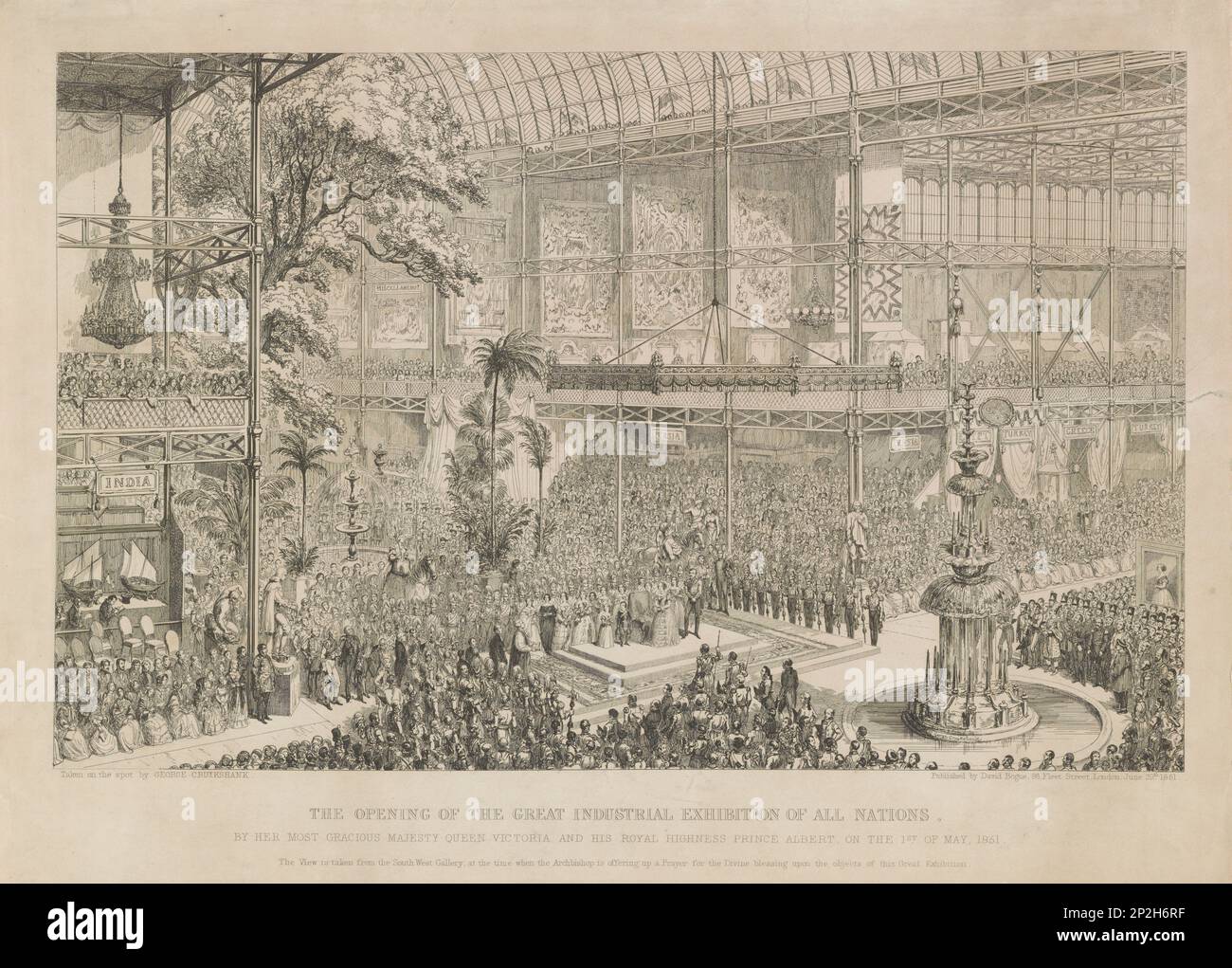 The opening of the great industrial exhibition of all nations hi-res ...