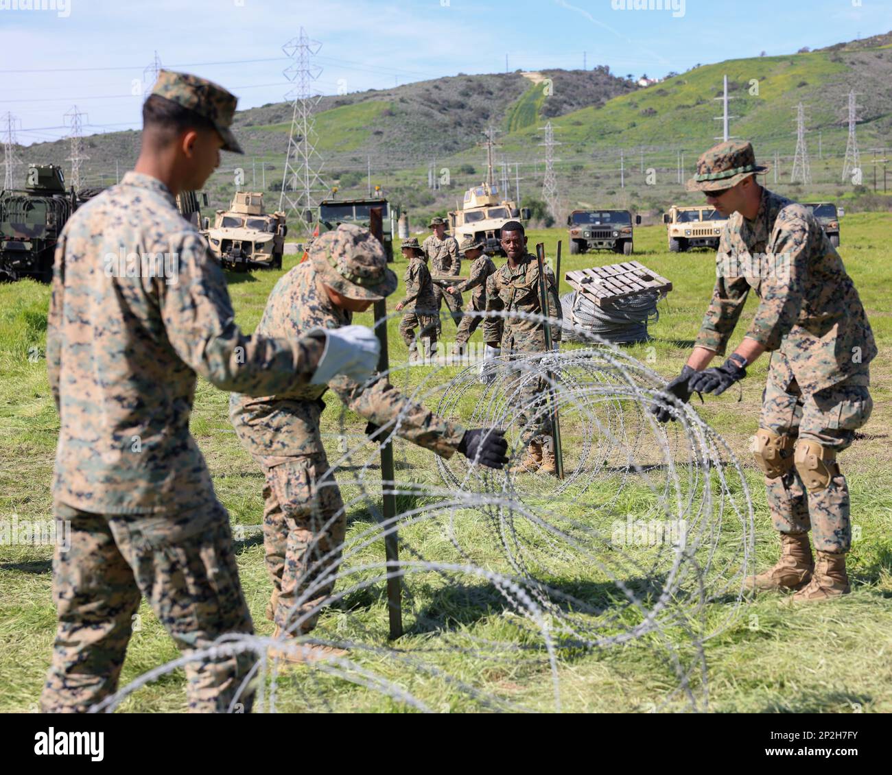 U.S. Marines with I Marine Expeditionary Force Information Group set up ...
