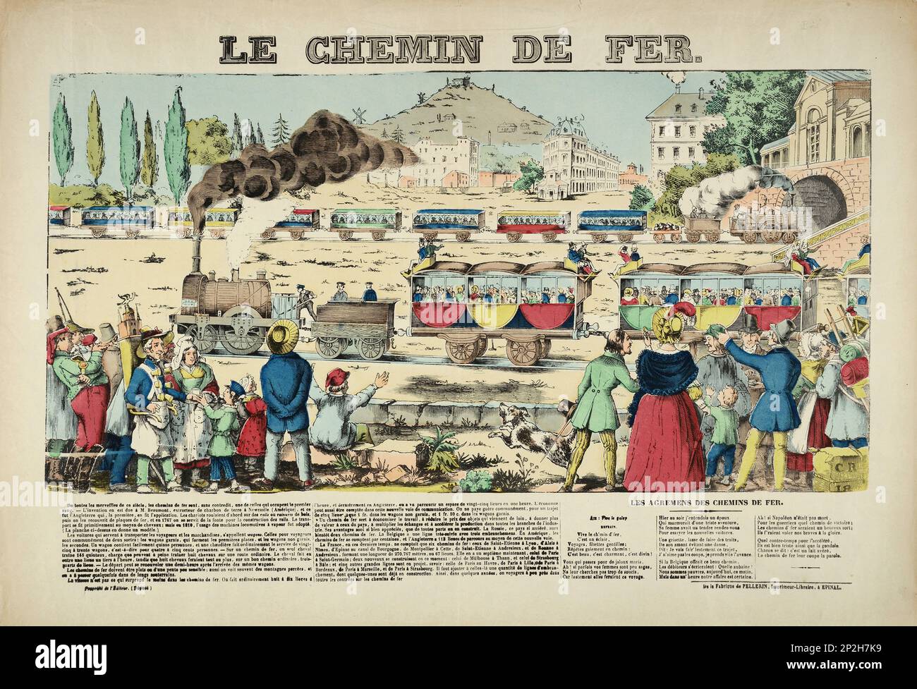 The railroad, 1838. Private Collection Stock Photo - Alamy