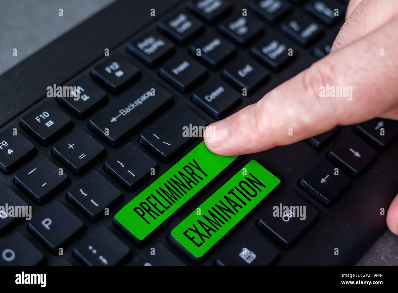 Hand writing sign Preliminary Examination. Internet Concept taken ...