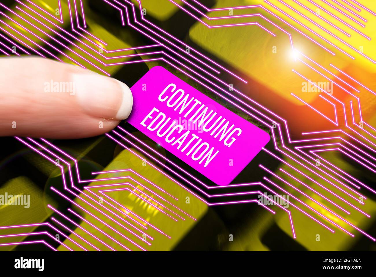 Handwriting text Continuing Education. Business showcase Continued ...