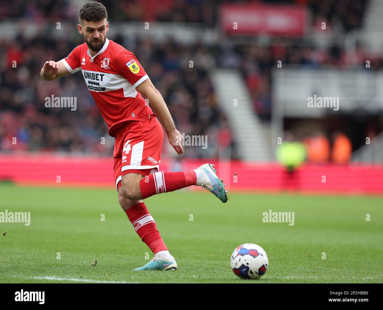 Tommy Smith of Middlesbrough in action during the Sky Bet Championship ...