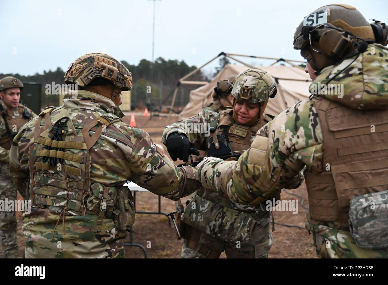 Airmen from the 621st Contingency Response Squadron set up surveillance ...