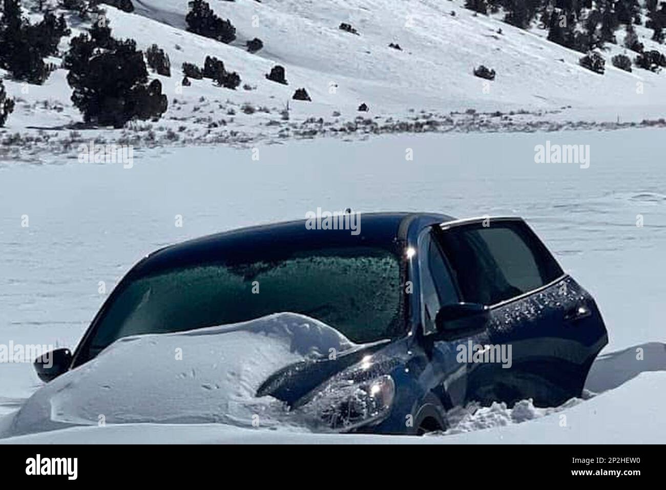 This March 2, 2023, image released by Inyo County Search and Rescue ...
