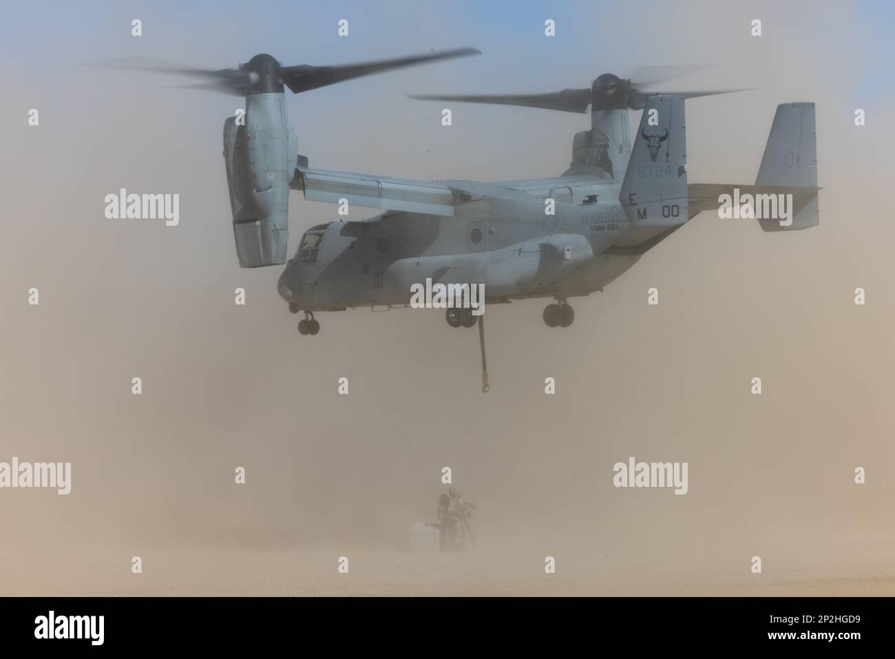 U.S. Marines with Marine Medium Tiltrotor Squadron (VMM) 261 and Combat Logistics Battalion (CLB ...